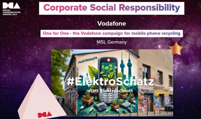Digital Communication Awards for One for One campaign